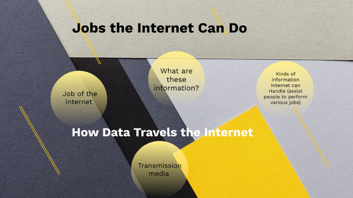 Jobs the Internet Can do & How Data Travels the Internet by Crystal ...