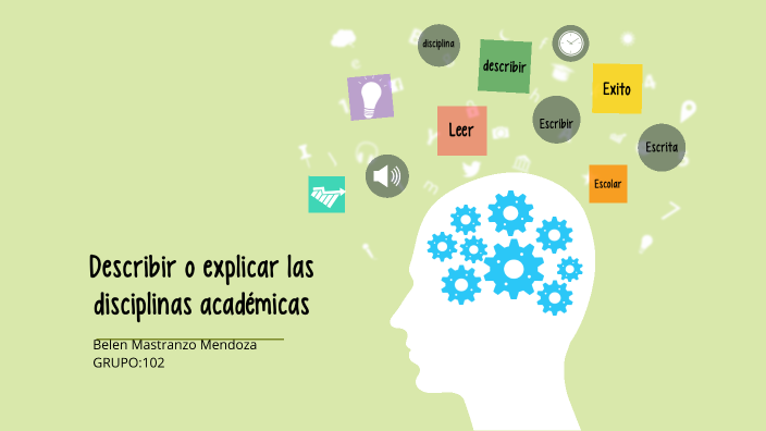 Describir o explicar las disciplinas academicas by Belen Mastranzo M ...