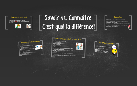 Savoir vs. Connaitre by Katie Gibson