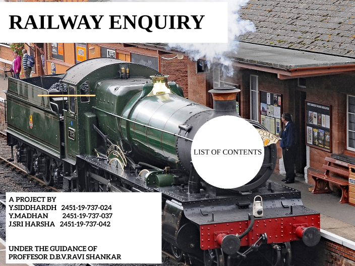 RAILWAY ENQUIRY SYSTEM by harsha joshi on Prezi
