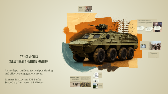 U.S. Army: Selecting Hasty Fighting Positions and Understanding Sectors ...