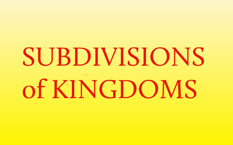 Subdivisions of kingdoms by Merritt Smith on Prezi