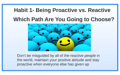 Habit 1- Being Proactive vs. Reactive by gabby garner on Prezi