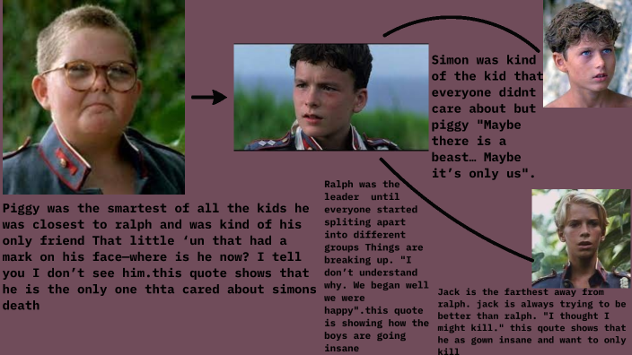 piggy was the smartest of all the kids he was closest to ralph and was ...