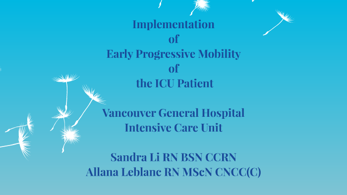 BCPSQF 2016 Implementation of Early Progressive Mobility by Sandra Li ...