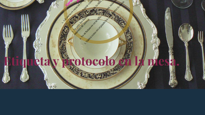 Etiqueta y protocolo en la mesa. by M C on Prezi