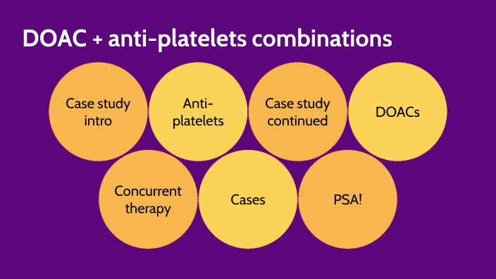 DOAC + anti-platelets combinations by on Prezi