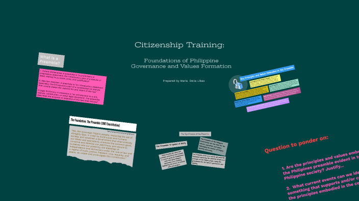 Citizenship Training: 3. Foundations of Philippine Governance and ...