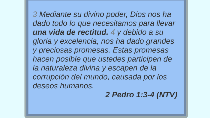 3 Mediante su divino poder, Dios nos ha dado todo lo que nec by Josue Falco