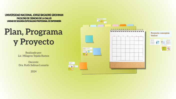 Plan, Programa y Proyecto by Milagros del Carmen Tejada Ramos on Prezi