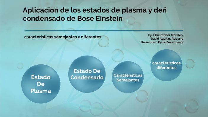 aplicaciones de los estados de plasma y condensado de Bose Einstein by Morales Christopher on Prezi