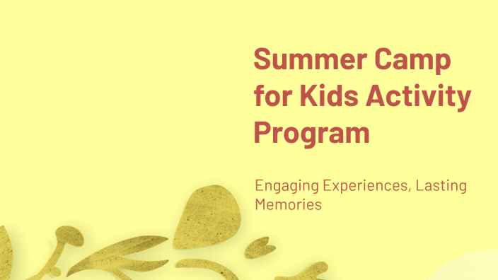 Summer Camp for Kids Activity Program by Onix Alvaro Ibarra Legarda on ...