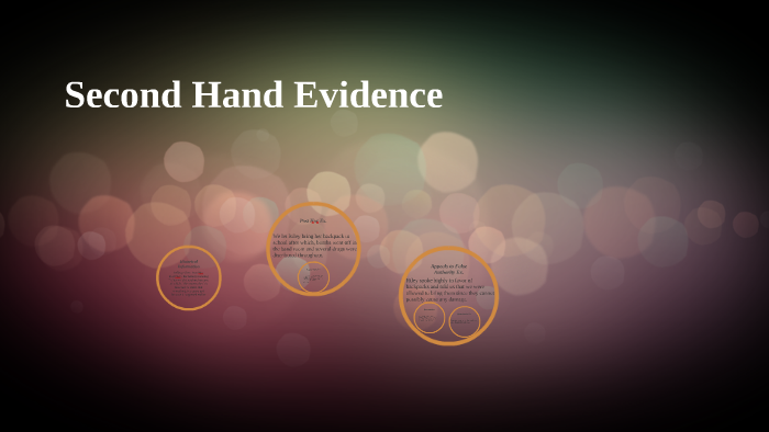 Second Hand Evidence by Hayley Wolfe on Prezi