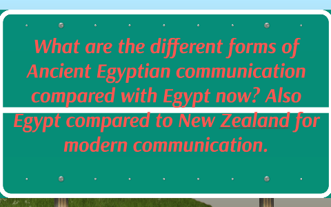 What are the different forms of Ancient Egyptian communicati by Room ...