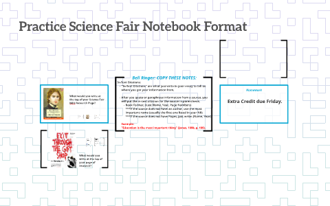 Practice Science Fair Notebook Format by Christina Carfora on Prezi