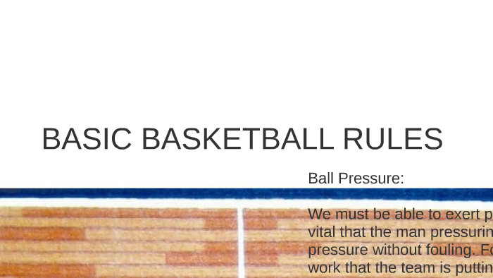 BASIC BASKETBALL RULES by Clive Allen on Prezi