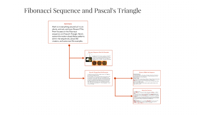 Fibonacci Sequence and Pascal's Triangle by Stefan Damjanovic on Prezi