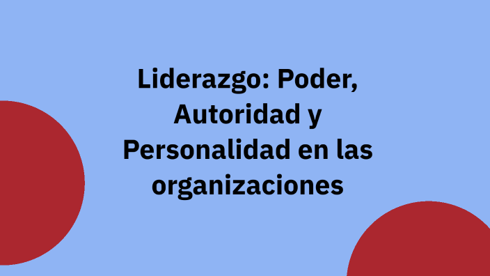 Liderazgo, Poder, Autoridad y Personalidad en las organizaciones by ...