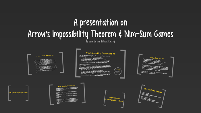 A presentation on Arrow's Impossibility Theorem & by Sidhant Rastogi on ...