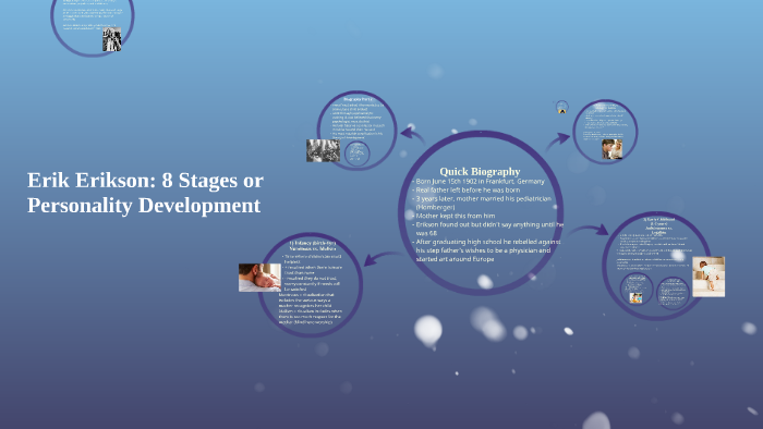 Erik Erikson: 8 Stages or Personality Development by Vanessa Lobban on ...
