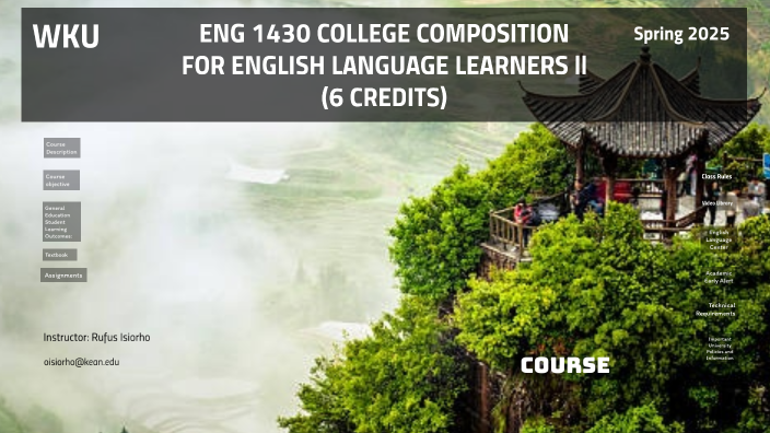 Spring 2025 ENG 1430 College Composition for ELL ll by Rufus I on Prezi