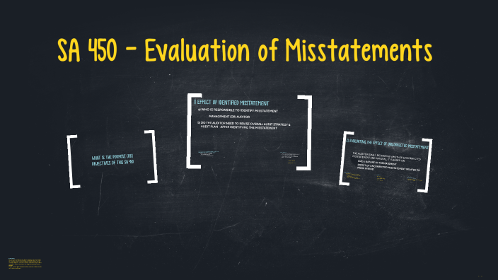 SA 450 - Evaluation of Misstatements Identified during Audit by Naresh Kannan on Prezi