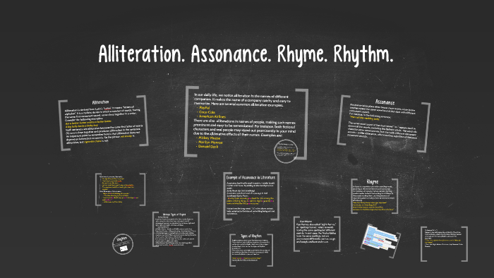 Alliteration. Assonance. Rhyme. Rhythm. by Dilyara Shaidullina on Prezi
