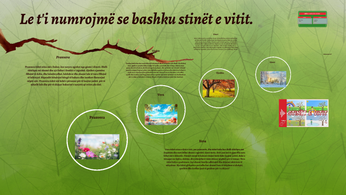 Le t'i numrojmë se bashku stinët e vitit. by Eljesa Demaj on Prezi