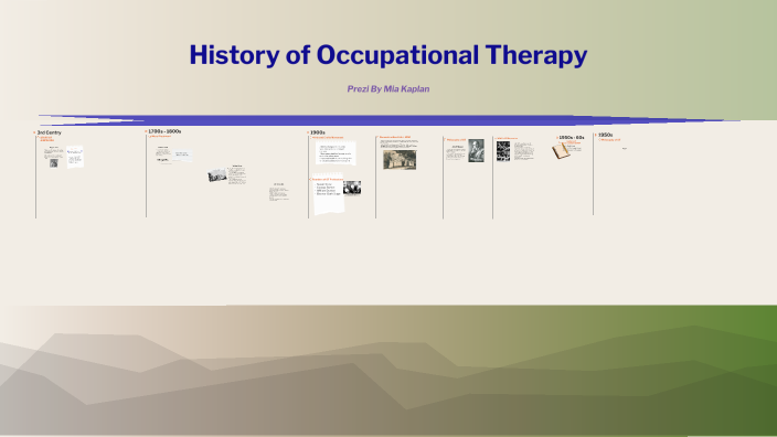 Timeline of Occupational Therapy by Mia Kaplan on Prezi