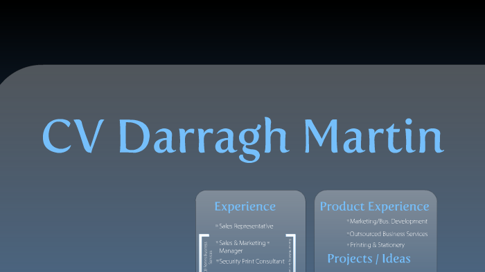 Darragh Martin CV/Resume by Darragh Martin on Prezi
