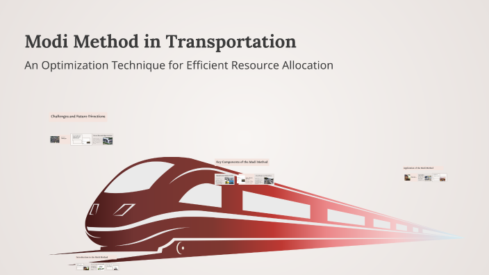 Modi Method in Transportation by shivam solanki on Prezi
