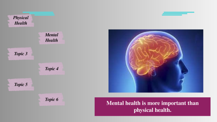 Is physical health more important than mental health? by Talayia Wills on Prezi