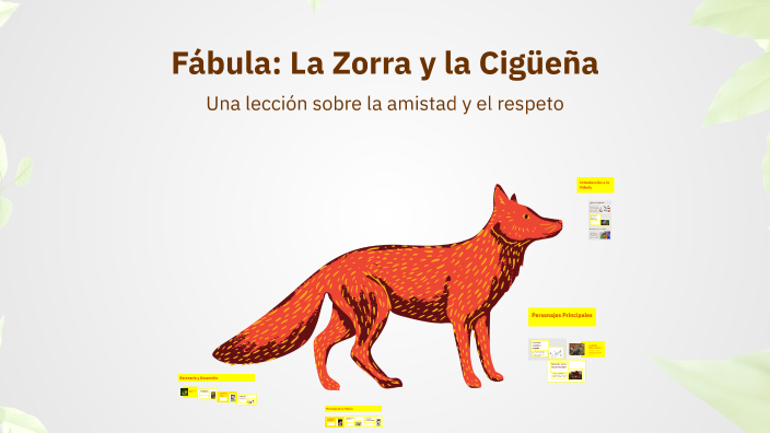 Fábula: La Zorra y la Cigüeña by Ailin Hernández on Prezi