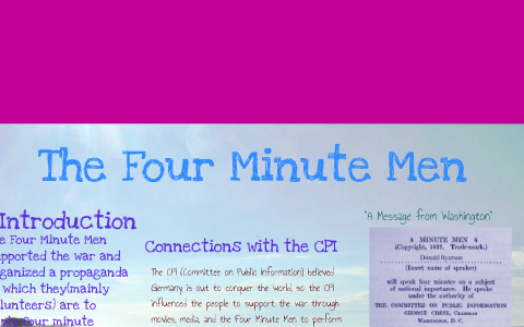 THE FOUR MINUTE MEN by clarisse balase