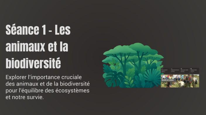 Séance 1 - Les animaux et la biodiversité by Noah Bertrand on Prezi