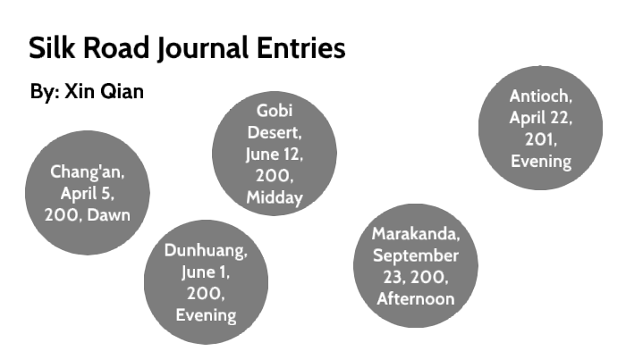 Silk Road Journal Entries by Chloe McFarland on Prezi