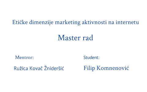Master Rad by Filip Komnenović on Prezi