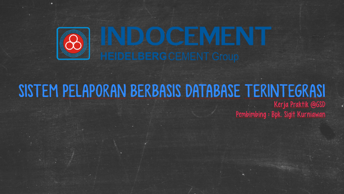 SISTEM PELAPORAN BERBASIS DATABASE TERINTEGRASI by Bachtiar Madya ...