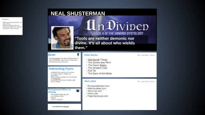 NEAL SHUSTERMAN by Max Arbogast on Prezi
