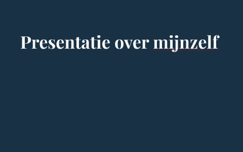 Presentatie over jezelf by Tamoor Sheikh