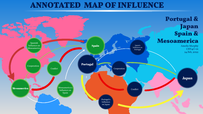 Annotated Map of Influence by Amelie Murphy on Prezi