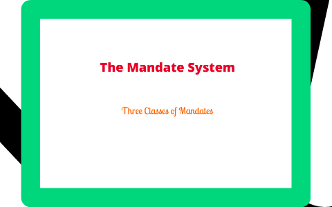 Mandate System by Chris Thompson