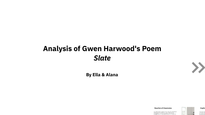 Analysis of Gwen Harwood's Poem by Alana Hunter on Prezi