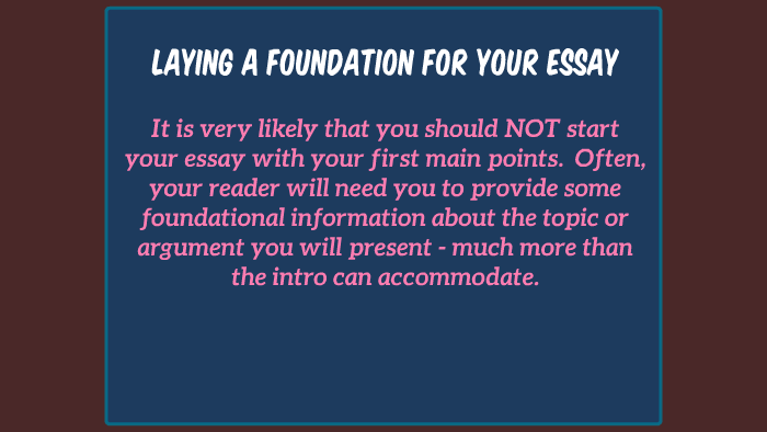 "Foundation" Section and Literature Analysis by Melissa Rohrer on Prezi