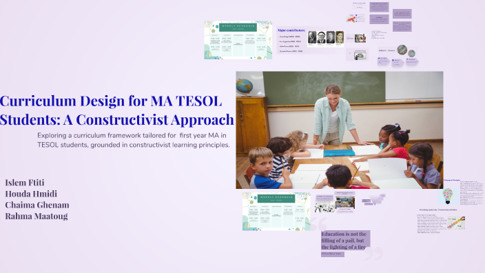Curriculum Design for MA TESOL Students: A Constructivist Approach by ...