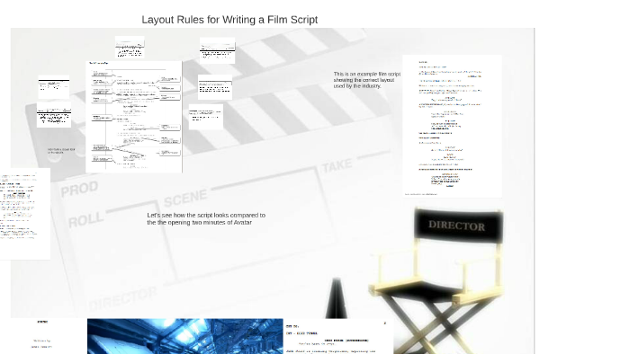 Layout Rules for Writing a Film Script by Adrian Raymond on Prezi