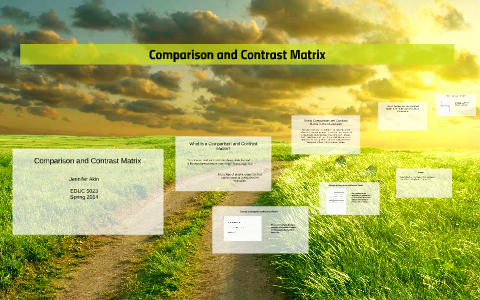 Jennifer Akin - Comparison and Contrast Matrix by Jennifer Akin on Prezi