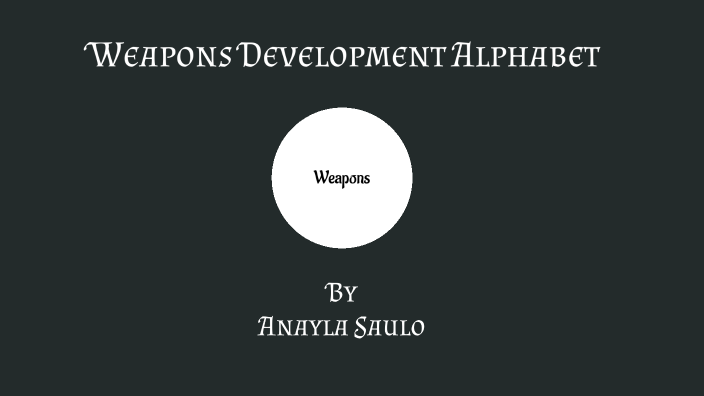 Weapons Development Alphabet by Anayla Saulo on Prezi