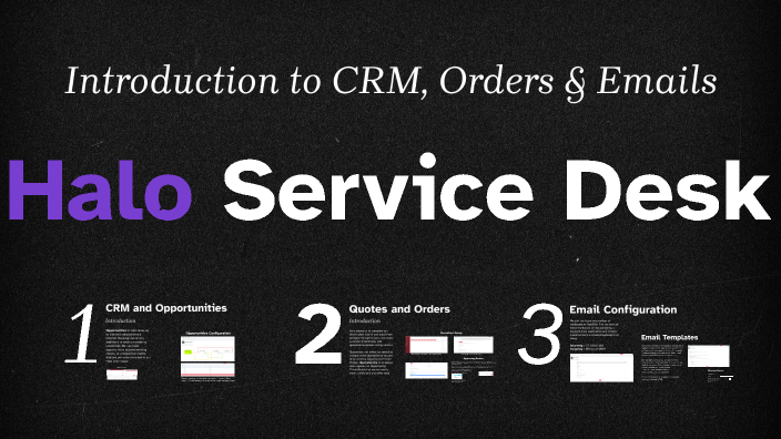 Halo - Service Desk System / CRM and Opportunities + Quotes and Orders ...