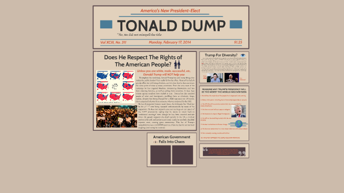 PRESIDENT TONALD DUMP by Minerva Marie on Prezi